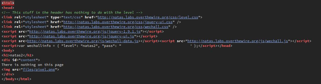 Overthewire - Natas - Levels 1 to 5
